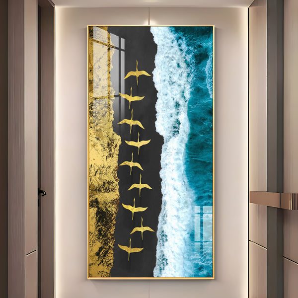 Buy Ocean Waves Premium Acrylic Vertical Wall Art Online @ Best Price ...
