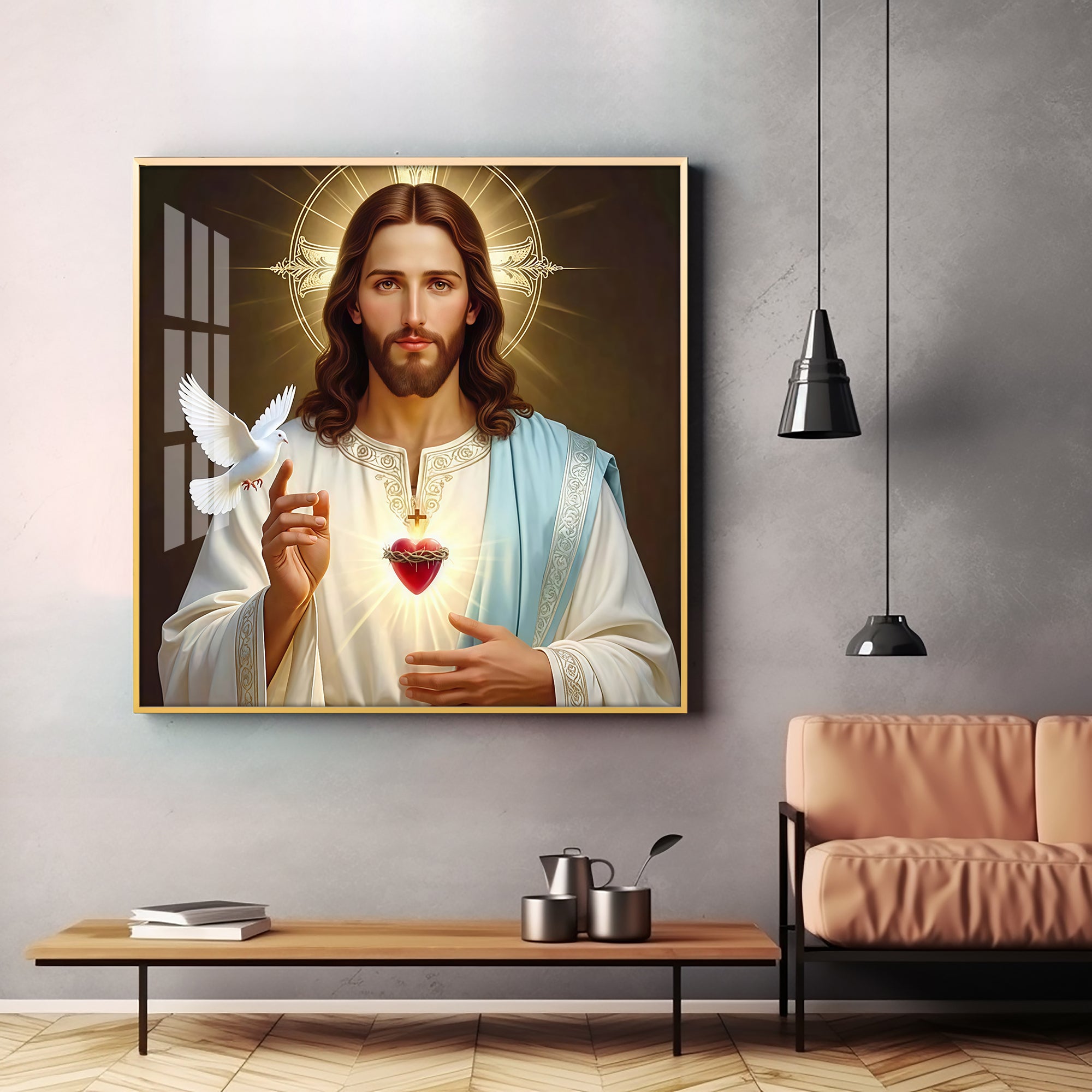 Buy Jesus Christ Premium Acrylic Square Wall Art Online @ Low Price ...