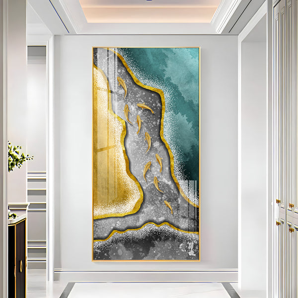 Buy Contemporary Abstract Premium Acrylic Vertical Wall Art Online ...
