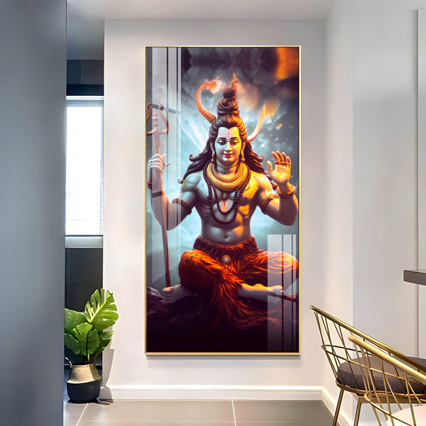 Buy Har Har Mahadev Premium Acrylic Vertical Wall Art Online @ Best ...