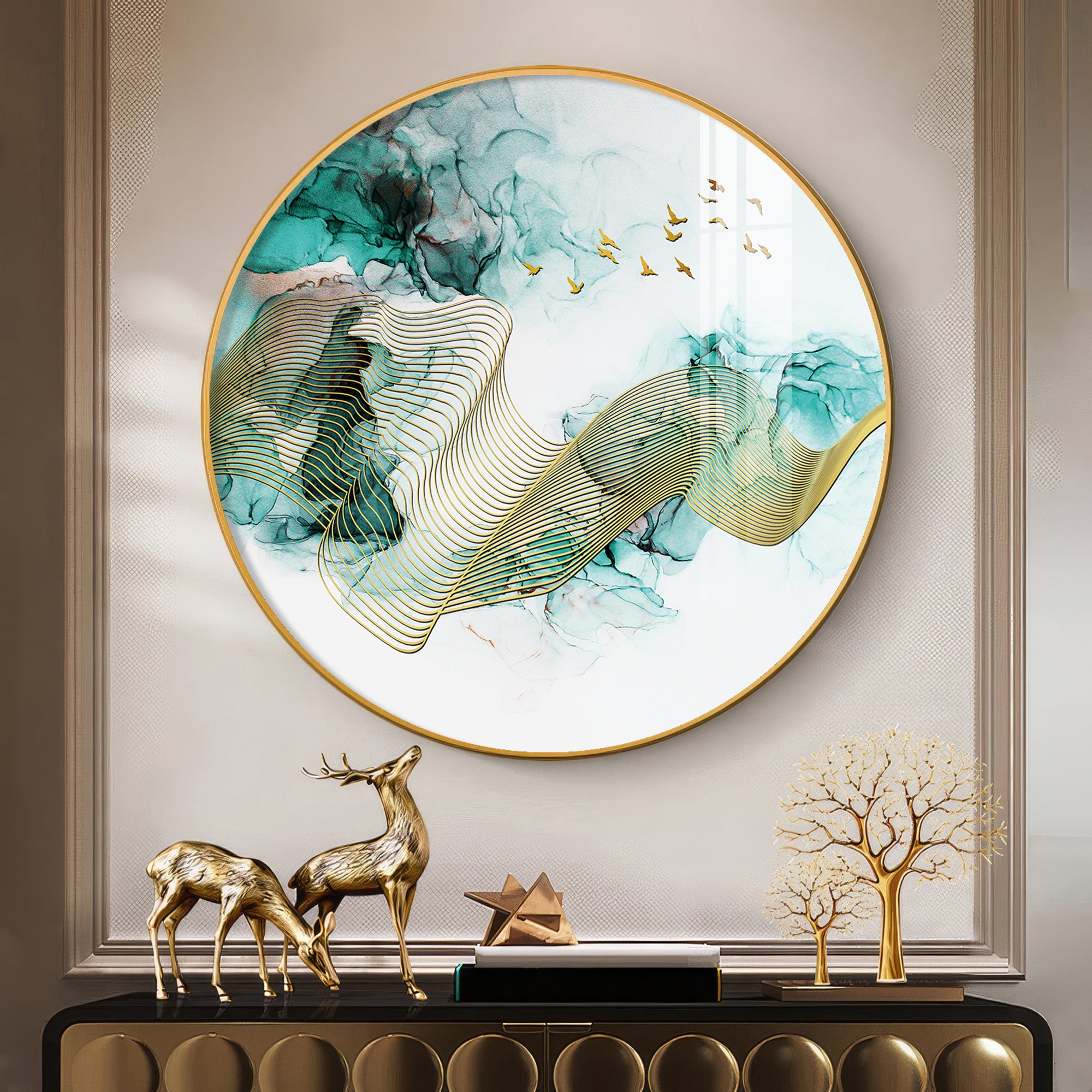 Buy Gilded Vision Premium Acrylic Round Wall Art Online @ Low Price ...