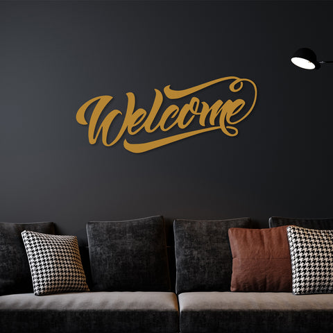 Buy Welcome Shaped Metal Wall Art Online in India @ Best Price – The ...